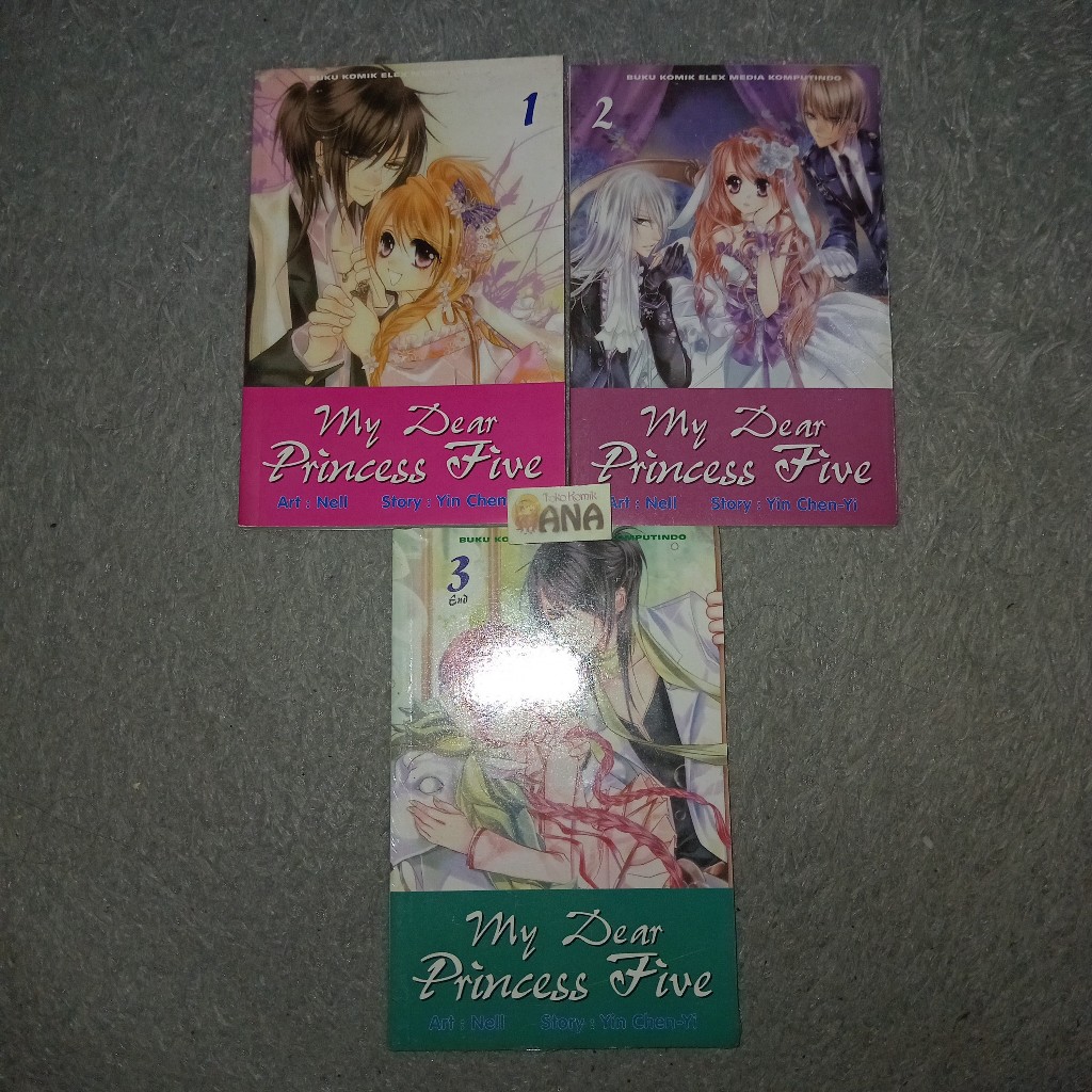 Comic SET My Dear Princess Five 1-3 End (Nell & Yin Chen-Yi) | Shopee ...