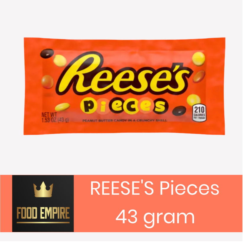 Reese's Pieces 43 gr | Rees Peanut Butter Candy in a Crunchy Shell ...