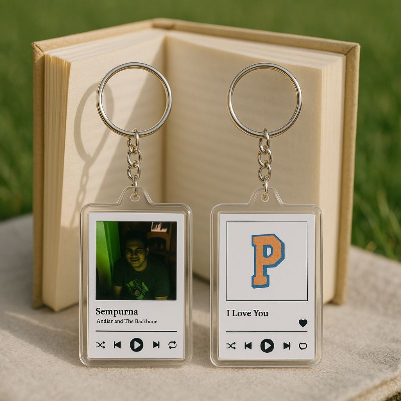 GANTUNGAN Custom Spotify Acrylic Keychain – Can Take Your Own Photos ...