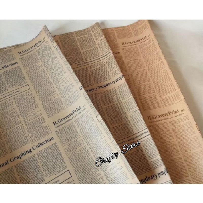 English vintage newsprint Flower Wrapping Aesthetic Magazine Vintage ...