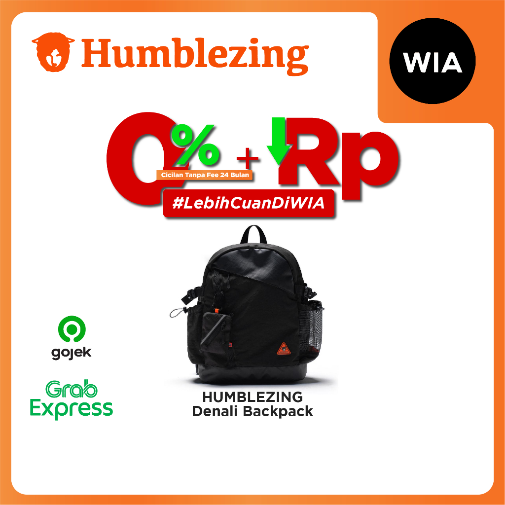 WIA Humblezing Bagpack Denali Black - Men's Backpack | Shopee Malaysia