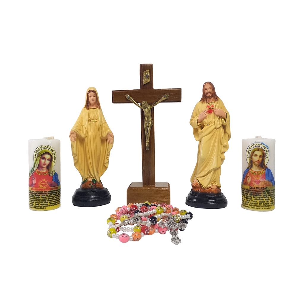 (Exclusive) 15 cm Mini Prayer Set/ Devotion Prayer Package to Our Lady ...