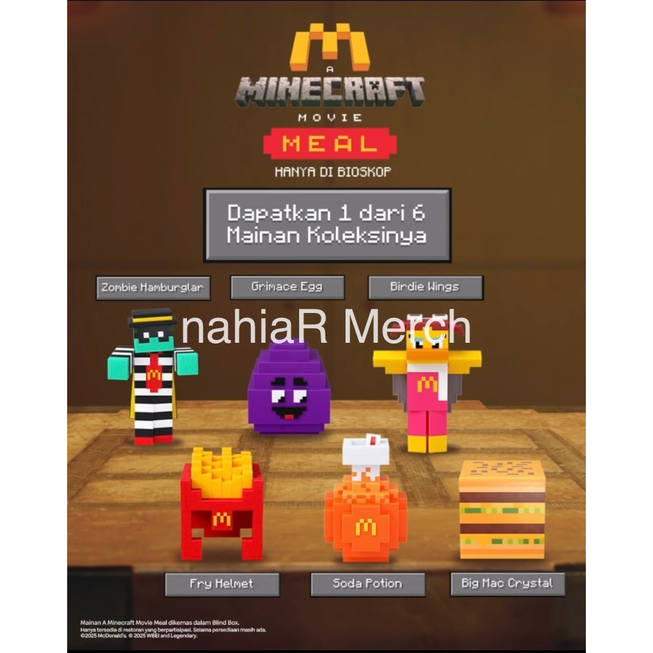 A Minecraft Movie x McDonald's Official Blind Box Collectible Toys with ...
