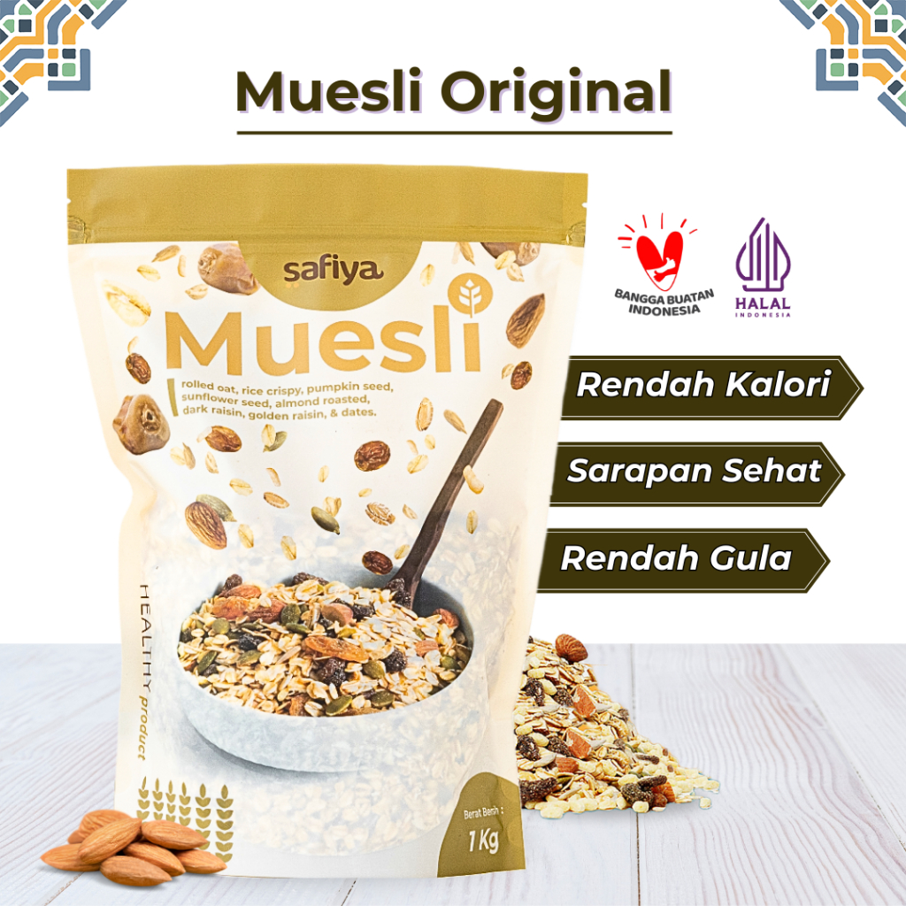 Muesli Safiya 500 Gr Almond Dried Fruit Premium Healthy Breakfast ...