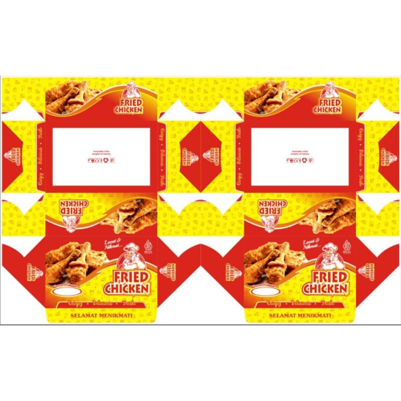 DUS FRIED CHICKEN 100 SHEETS IVORY LAMINATED 15x10x6 CM VIRAL | NEWEST ...
