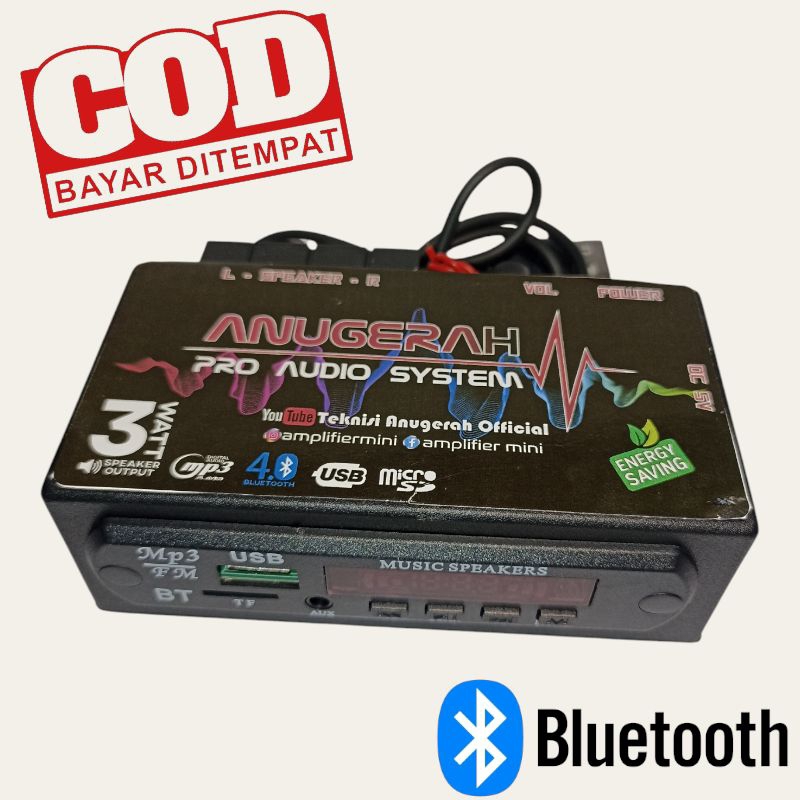 Power Ampli Mini Mp3 Player Bluetooth Radio Tf card USB Karaoke 5V 3W ...