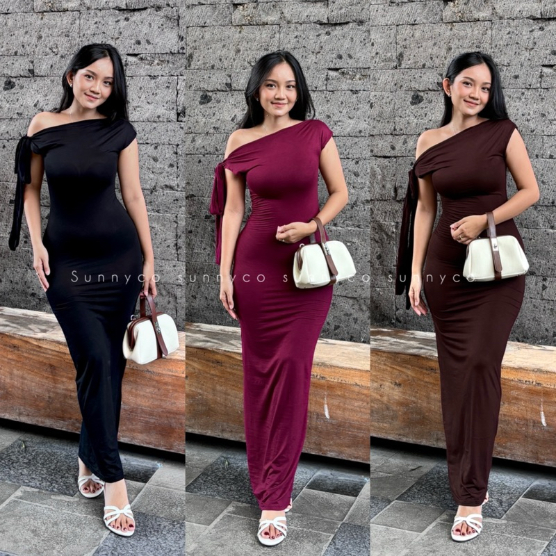 MERRY LONG DRESS SPANDEXTALI LATEST/ DRESS KOWanita | Shopee Malaysia