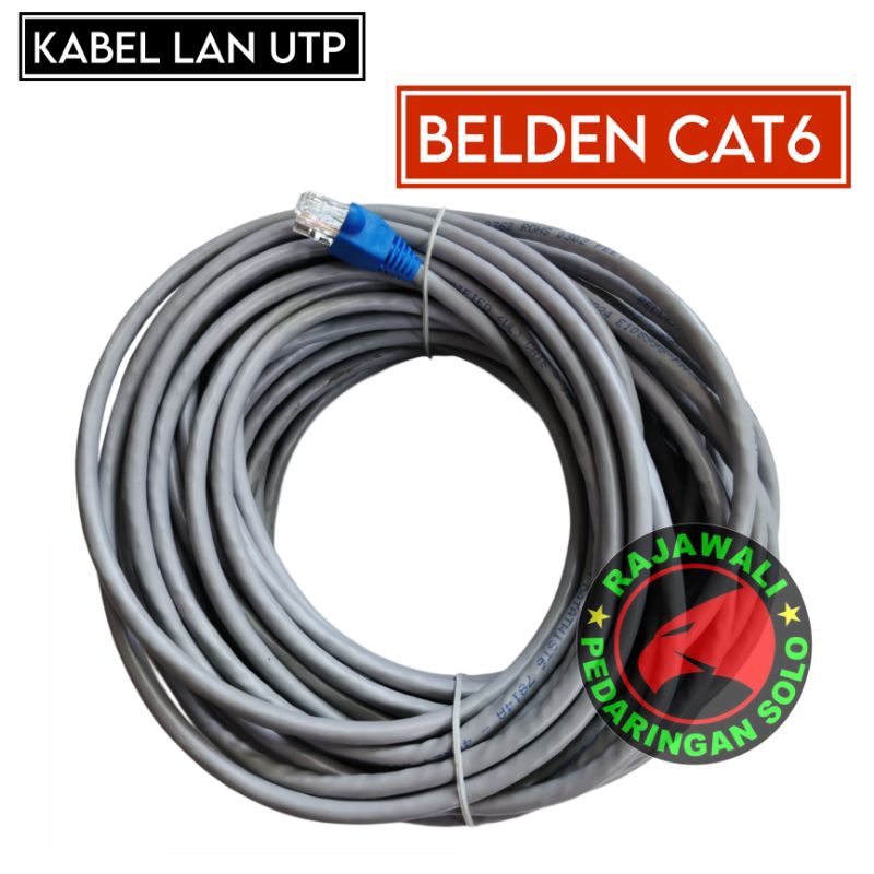 BELDEN CAT6 UTP Lan Cable 10m 15m 20m Indihome Internet Router CABLE ...