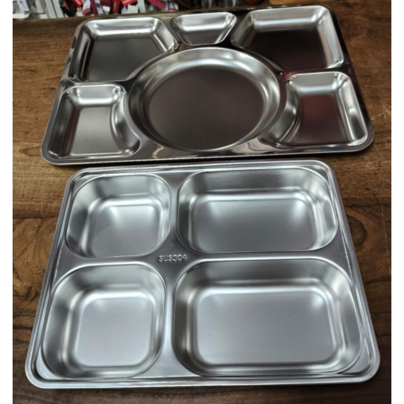 Stainless Steel Plate / 4 Compartments / 6 Compartments / Divided Tray ...