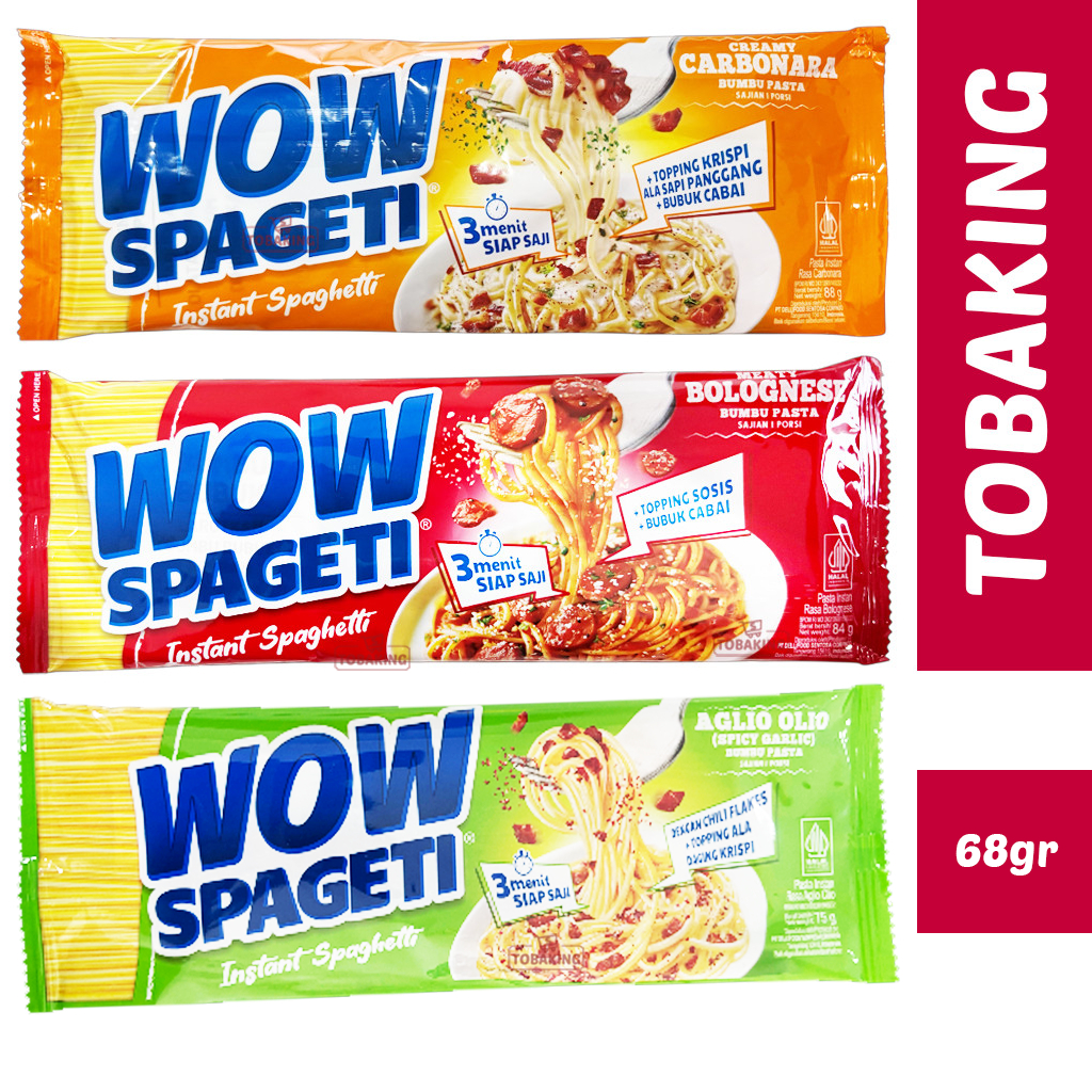 Wow Spaghetti Bolognese Carbonara Aglio Instant Spaghetti Noodles ...