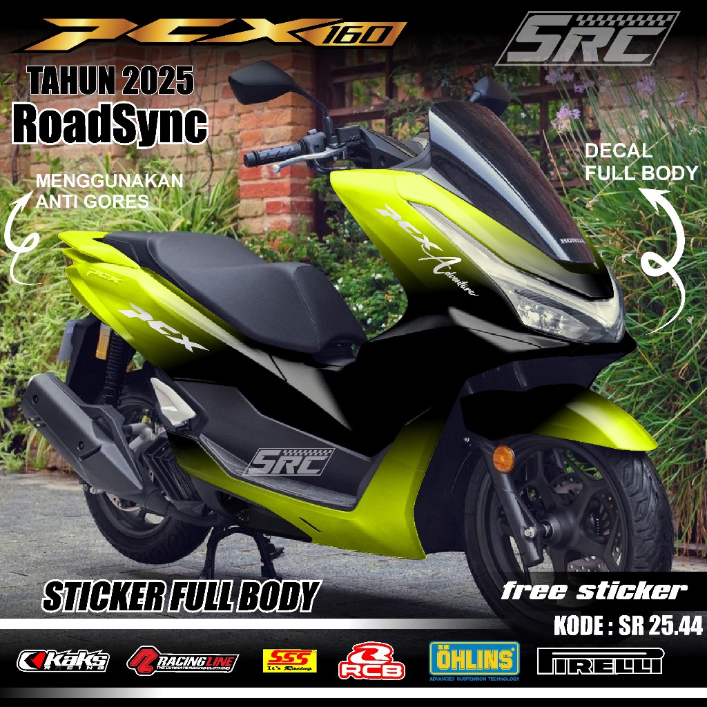 Full Body Sticker Honda Pcx 160 2025 CBS Abs RoadSync Sticker Pcx 160 ...
