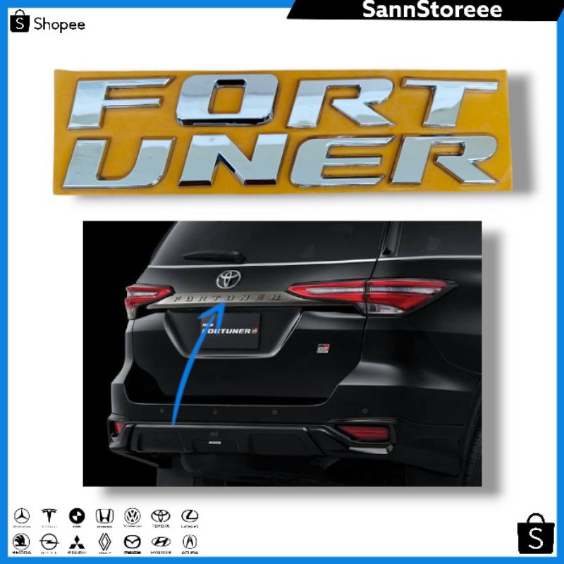 MESIN Original Fortuner Chrome Emblem/ Trunk Emblem & Fortuner Car ...