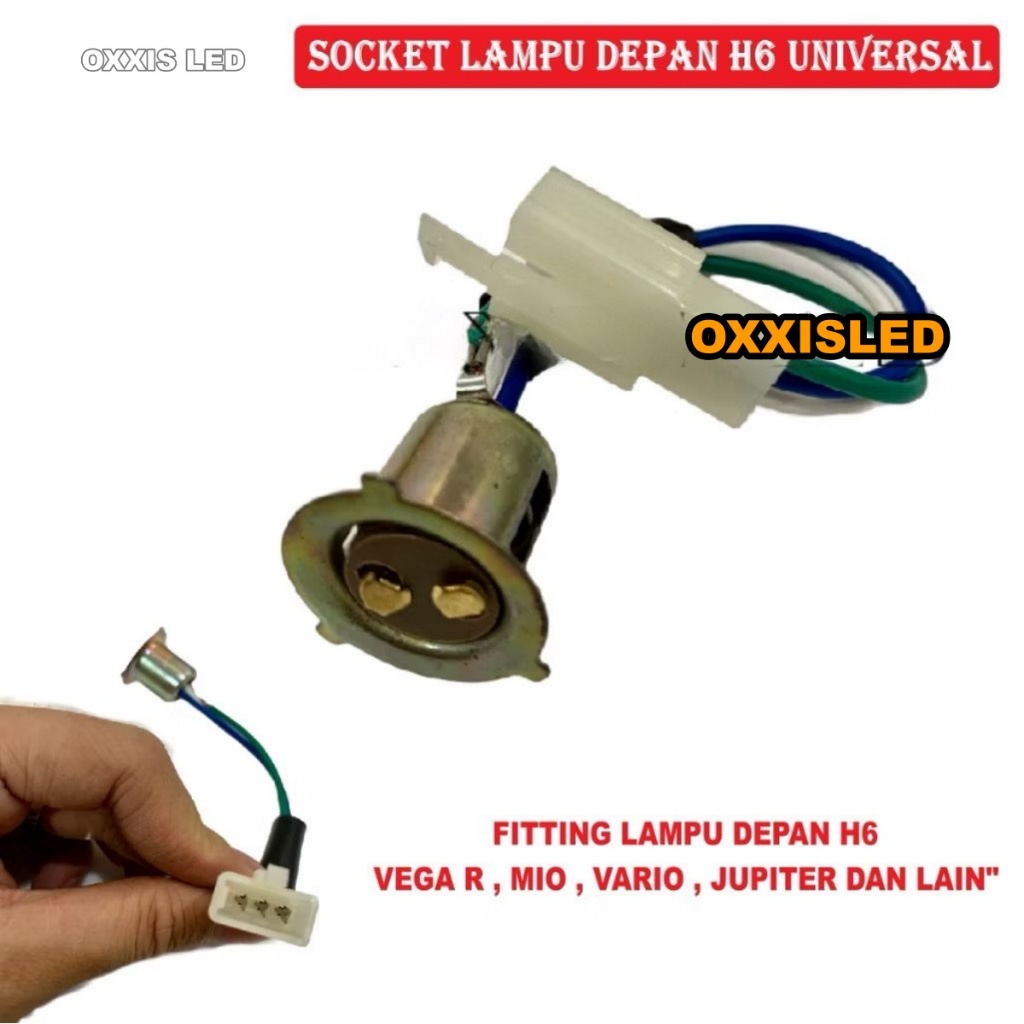 ORIGINAL H6 PNP UNIVERSAL FRONT BULB SOCKET | H6 MOTORCYCLE HEADLIGHT ...