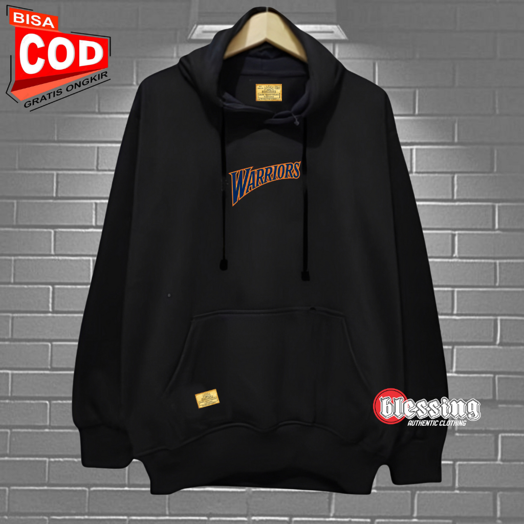 HITAM Distro Men's Hooded Sweater Black List Screen Printing Warriors ...