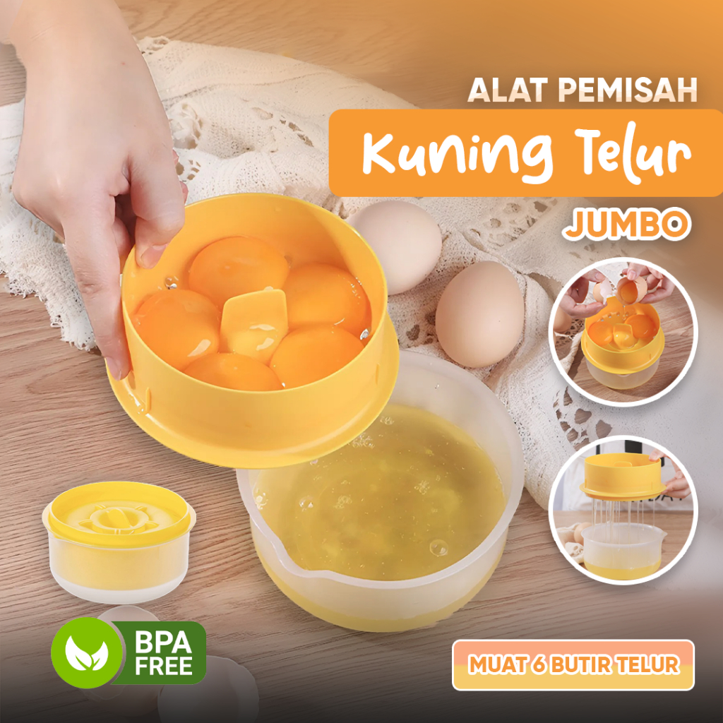 Jumbo Large Egg Yolk Separator | Egg Yolk Splitter Up To 6 Eggs | Egg ...