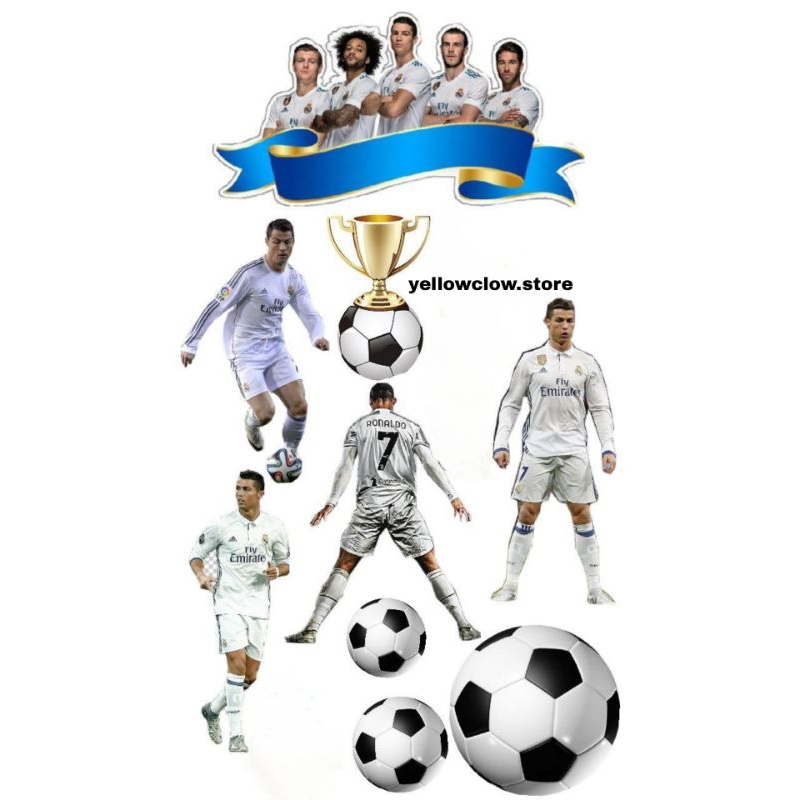 Real Madrid /Real Madrid cake Topper/Real Madrid Birthday cake Topper ...