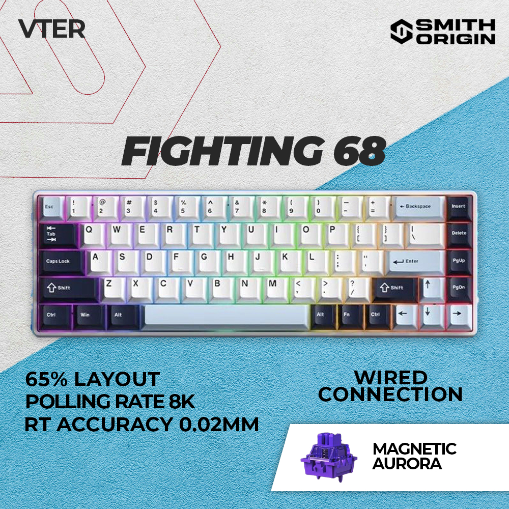 VTER Fighting68 HE Series 68 Keys Wired Gaming Keyboard with Hall ...