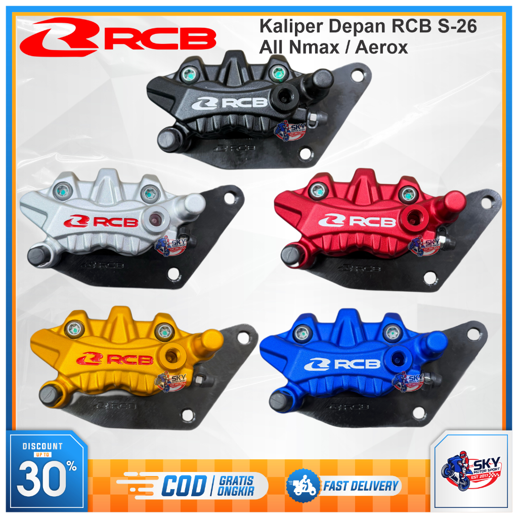 Front Caliper RCB S26 All Nmax Old / New / Neo / Turbo All Aerox Old ...