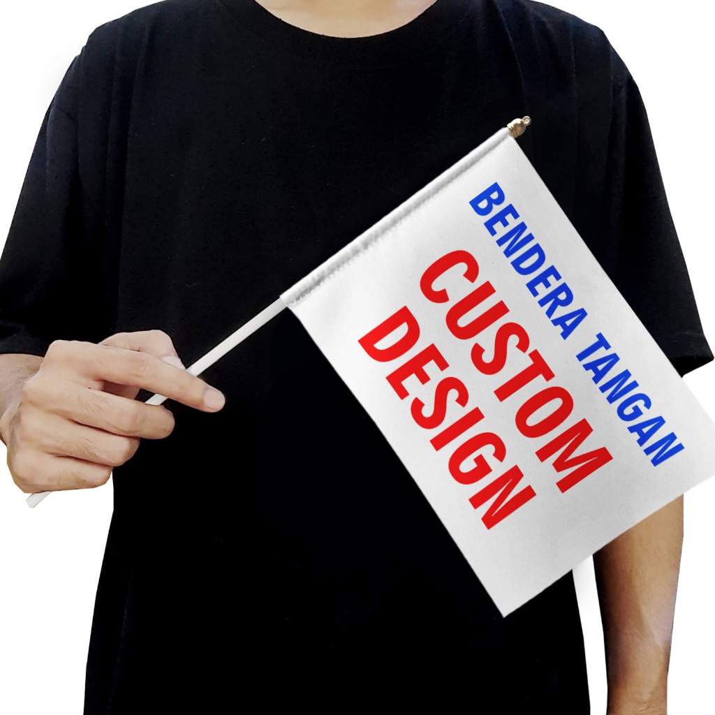 Custom Small Parade Hand Stick Flag - Size 14 x 20 cm made from ...