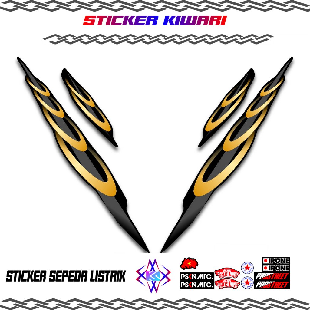 ALL VARIANT ELECTRIC BIKE STICKER / GODA / UWINFLY / PACIFIC / EXOTIC ...