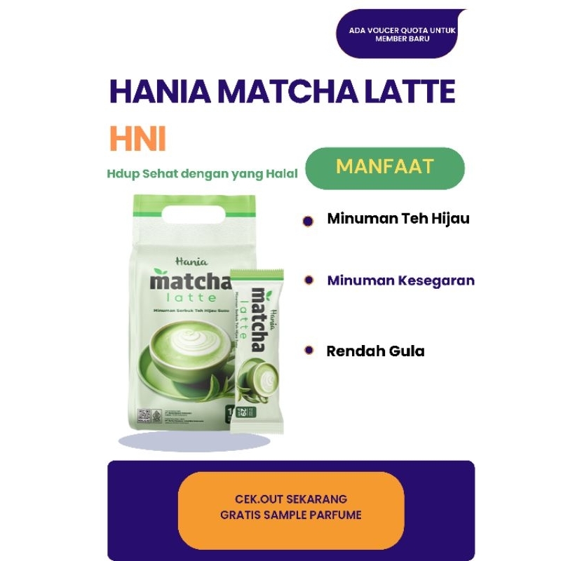 HIJAU Hania Matcha Latte Freshness Drink Natural Green Tea Drink Halal ...