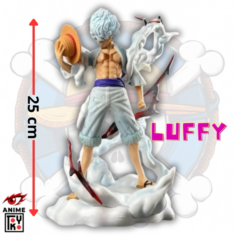 MERAH Latest red lightning Luffy Gear 5 Action Figure | Shopee Malaysia