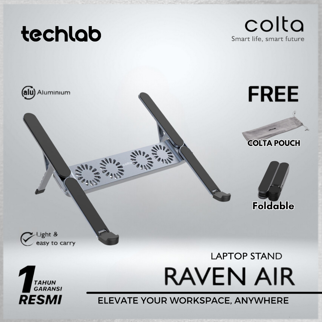 Colta Raven-Air Laptop Stand Holder Aluminum Foldable Mount Bracket Mac ...