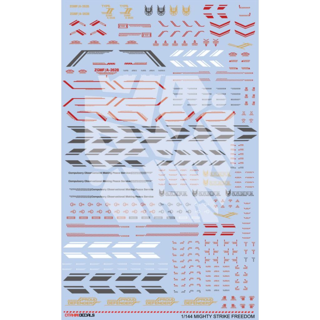 MIGHTY STRIKE FREEDOM DECAL | Shopee Malaysia
