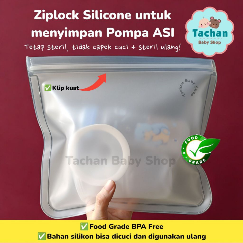 Ziplock Silicone breast pump funnel storage to make it Sterile, can be ...