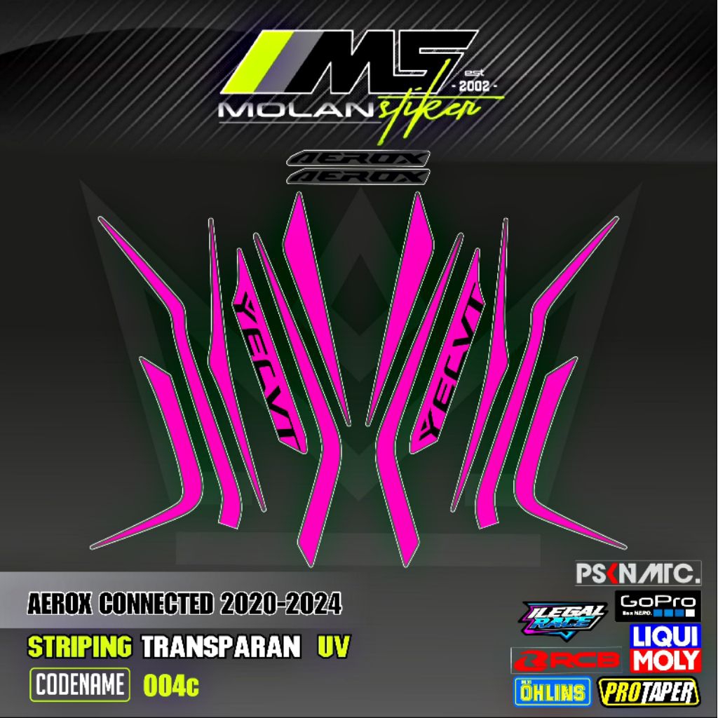 Decal Sticker Striping Transparent Variations Uv Aerox Connected 2020 ...