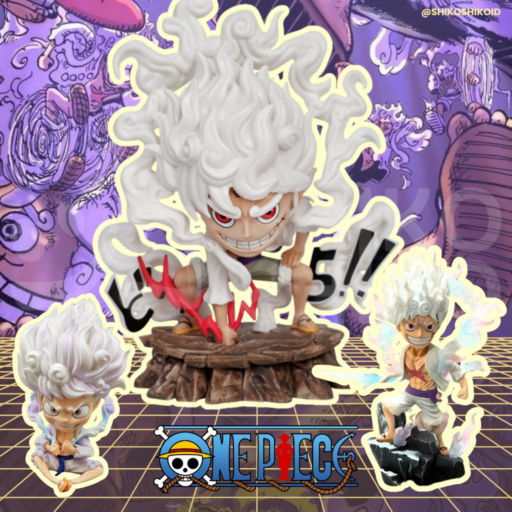 FLFgr5 Figure Monkey D Luffy Gear 5 Action Figure One Piece Chibi Rufi ...