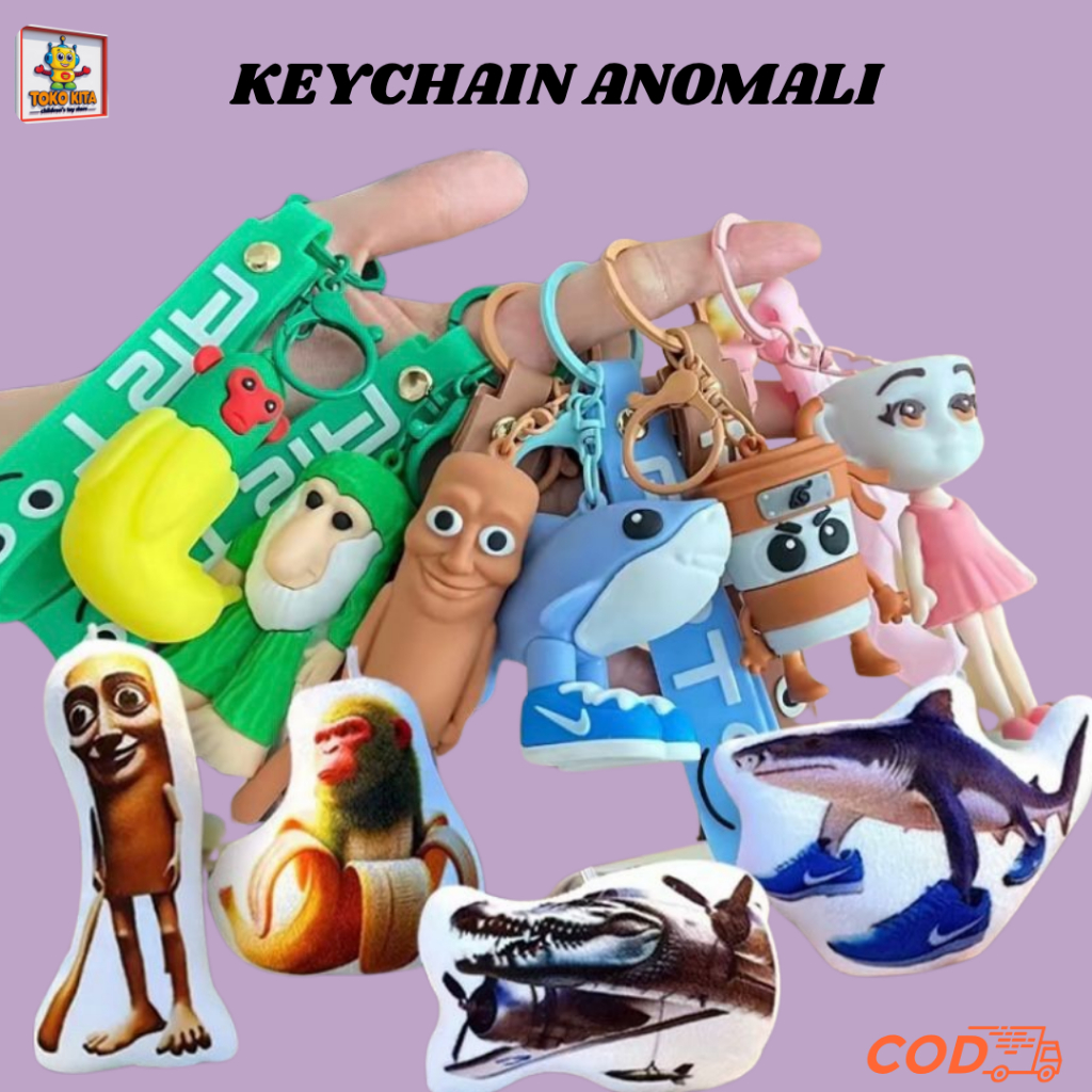 GANTUNGAN Viral Keychain Toy Brainrot Anomalie Sounds Keychain Toy Tung ...