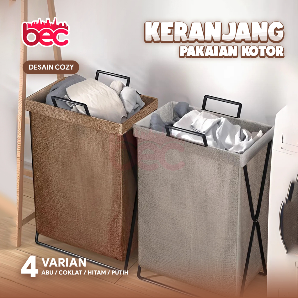 [BEC] Folding Laundry Bag Dirty Clothes Basket Folding Clothes Basket ...