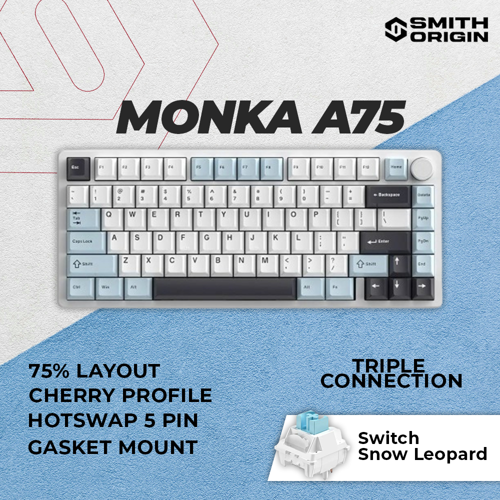 Monka A75 Gasket Mount Aluminum Wireless Mechanical Keyboard | Shopee ...