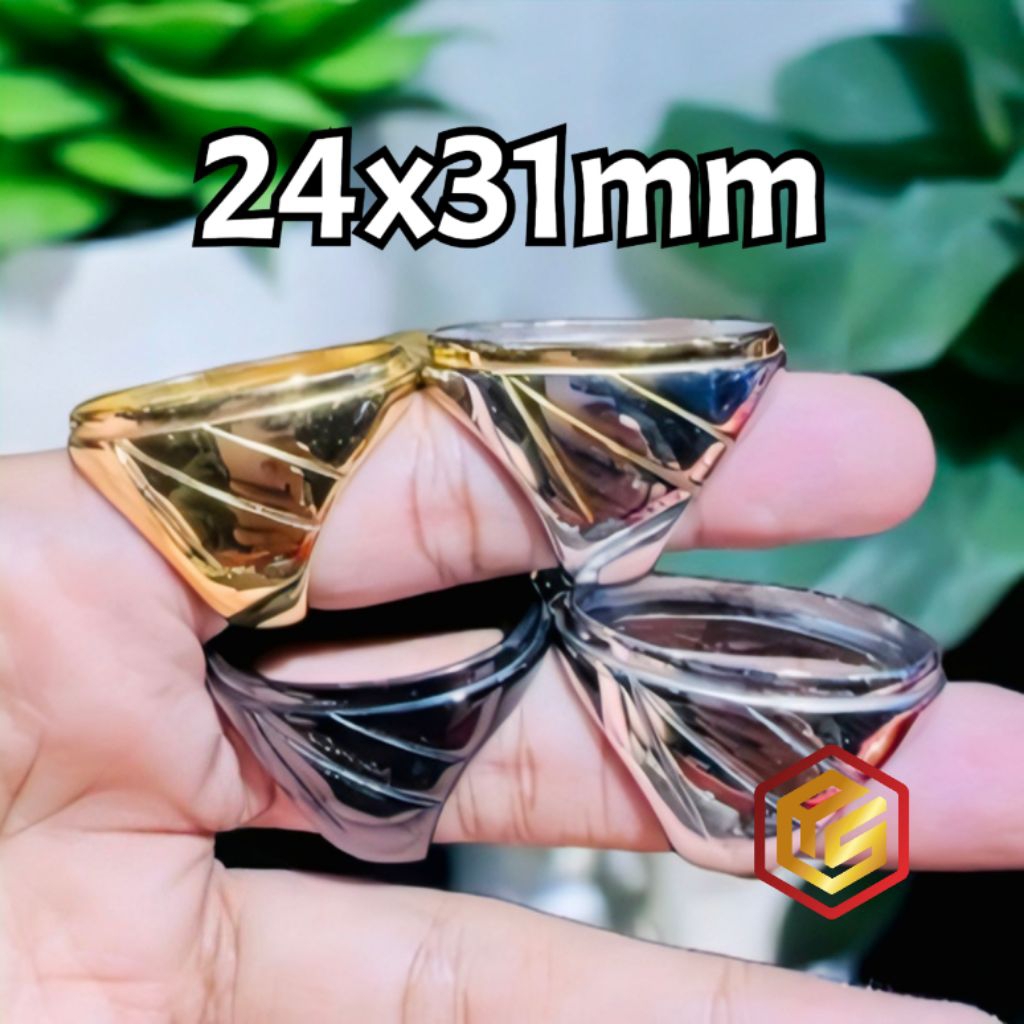 Planted Titanium Ring Tie 24x31mm | Shopee Malaysia