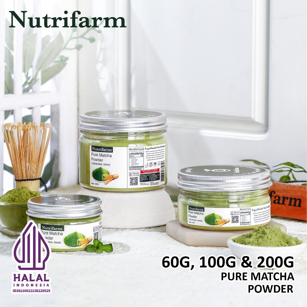 Nutrifarm PURE Matcha Powder Ceremony Grade 100% Pure Matcha Powder ...