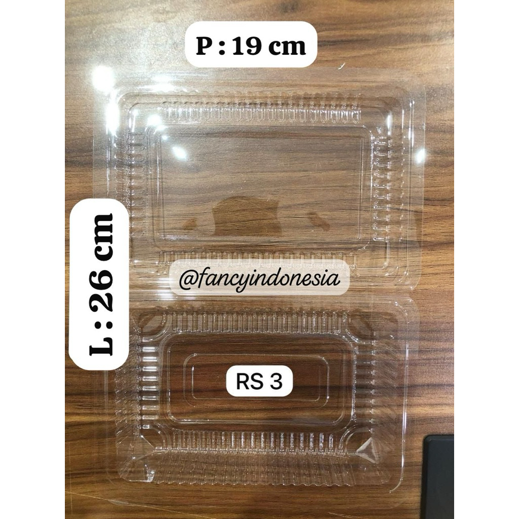(CONTENTS 50/100 PCS) Transparent Plastic Mica Box Rice Cake Uk RS 1/2 ...