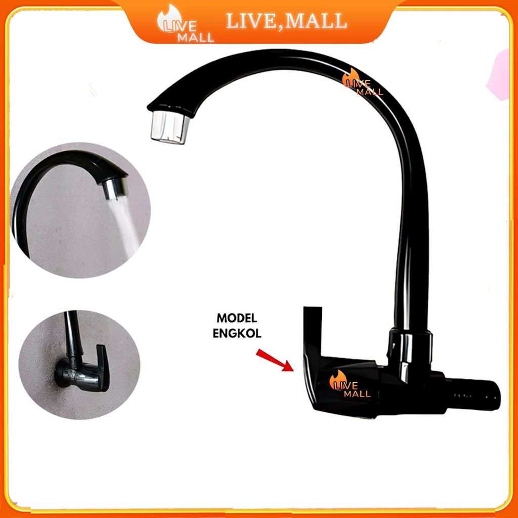 PVC crank model goose faucet / black dishwashing faucet / Swan model ...