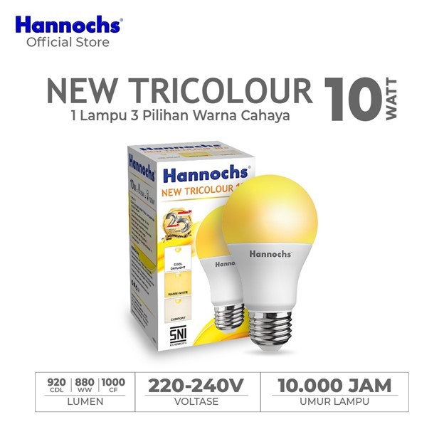 Hannochs New Tricolor LED Bulb 10W - 1 Lamp 3 color choices / 3 Color ...