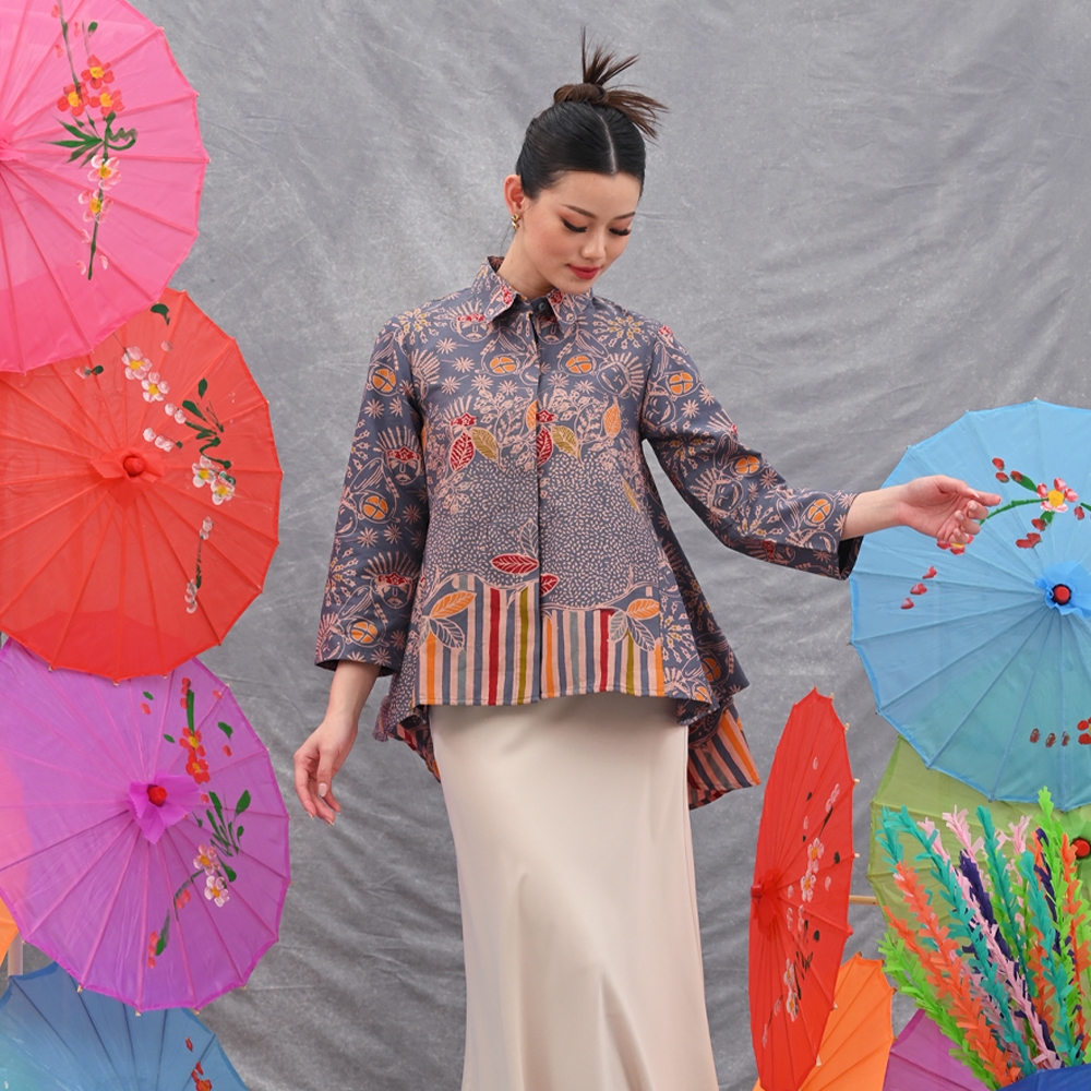 NONA RARA - Orka Wonogiren Betawi T4154, modern women's batik blouse ...