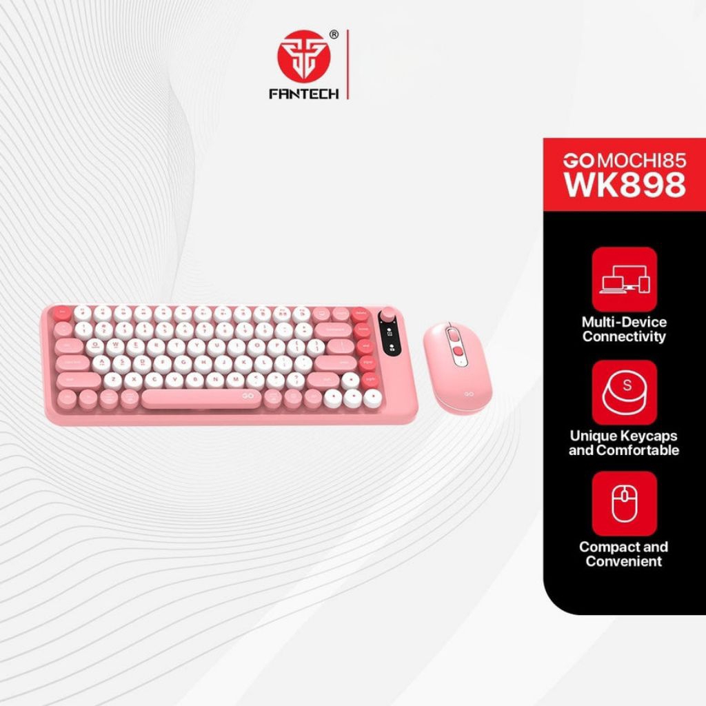 FANTECH GO MOCHI 85 WK898 COMBO WIRELESS ORIGINAL KEYBOARD | Shopee ...