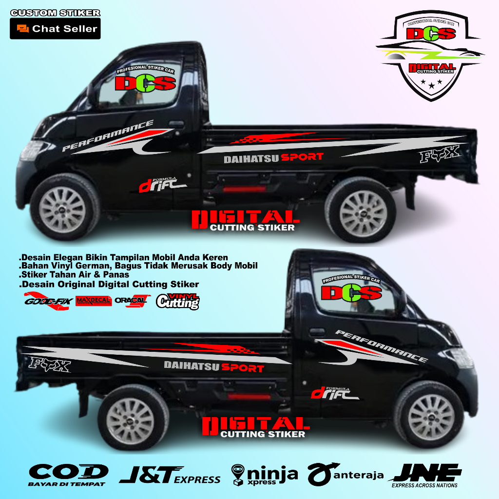Granmax pickup car stickers, daihatsu grand max tribal pick up car ...