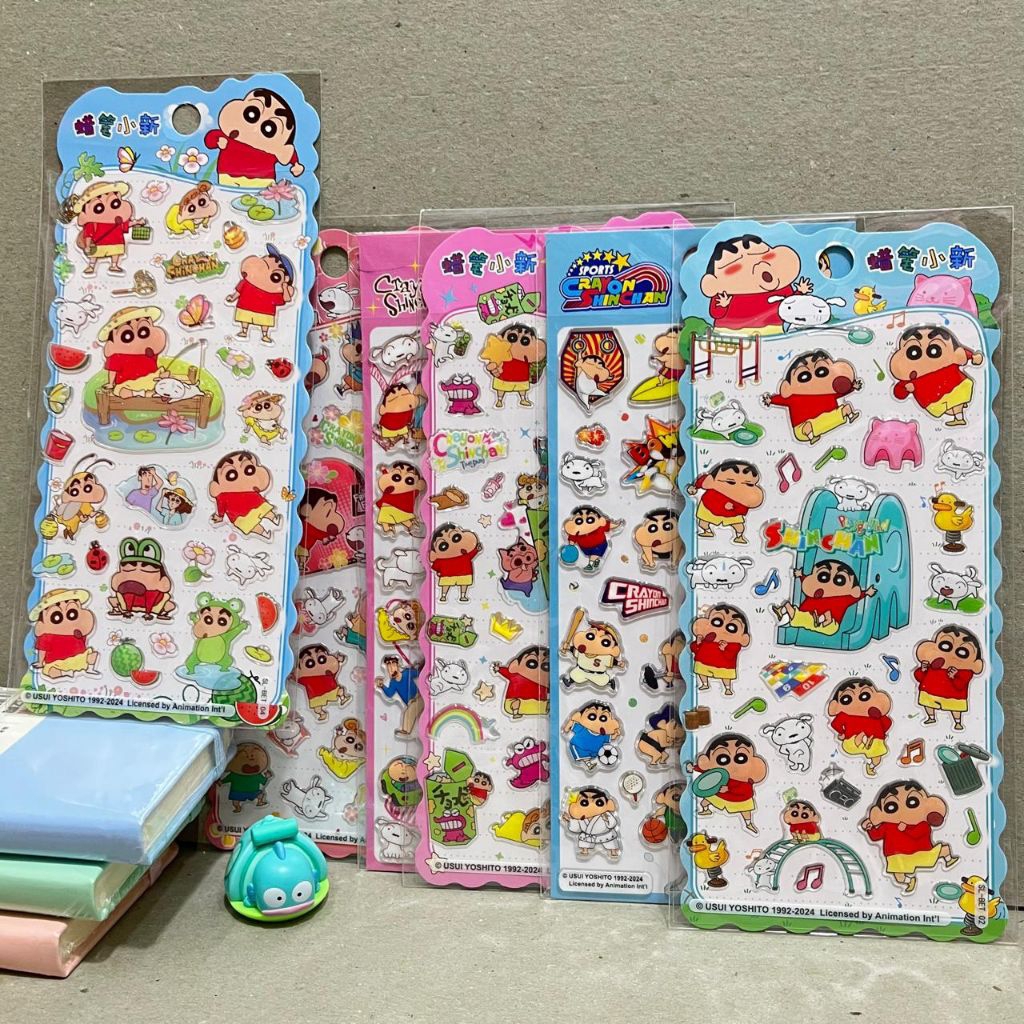 Shinchan Stickers / Embossed Stickers | Shopee Malaysia