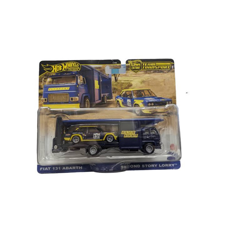 Hot WHEELS PREMIUM FIAT 131 ABARTH SECOND STORY LORRY TEAM TRANSPORT ...