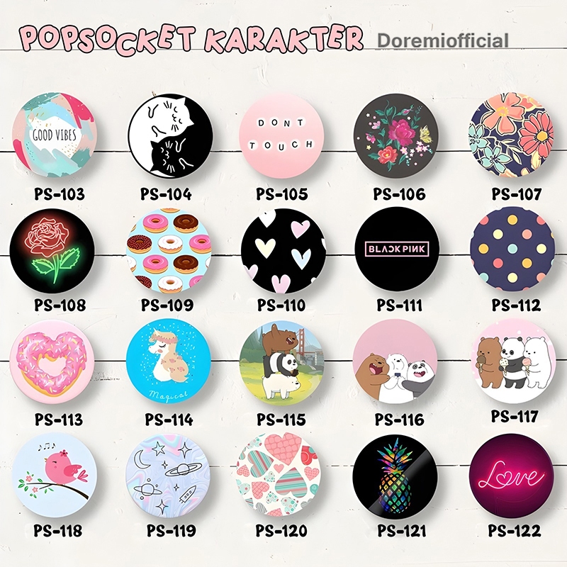 Phone Holder Pop Socket Cute Character Griptok Pop Socket - Pop Up ...