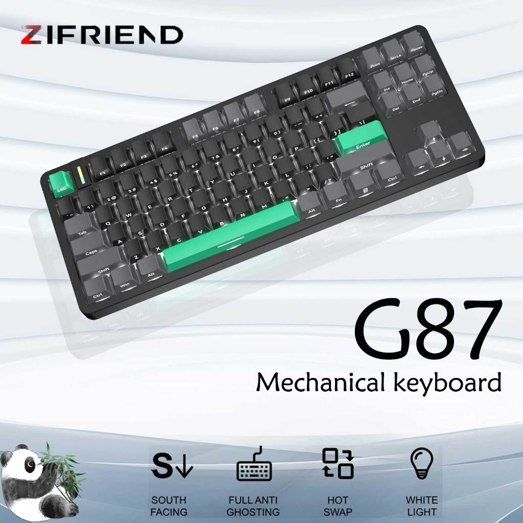 Zifriend G87 Gaming Machinery Keyboard Front Sculpture Side Sculpture ...