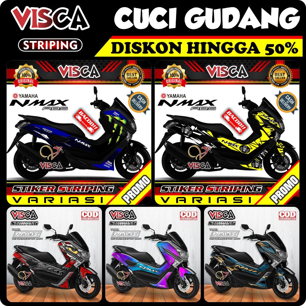 【WAREHOUSE Clearing】 Special NMAX OLD Striping Cool Design Variations ...