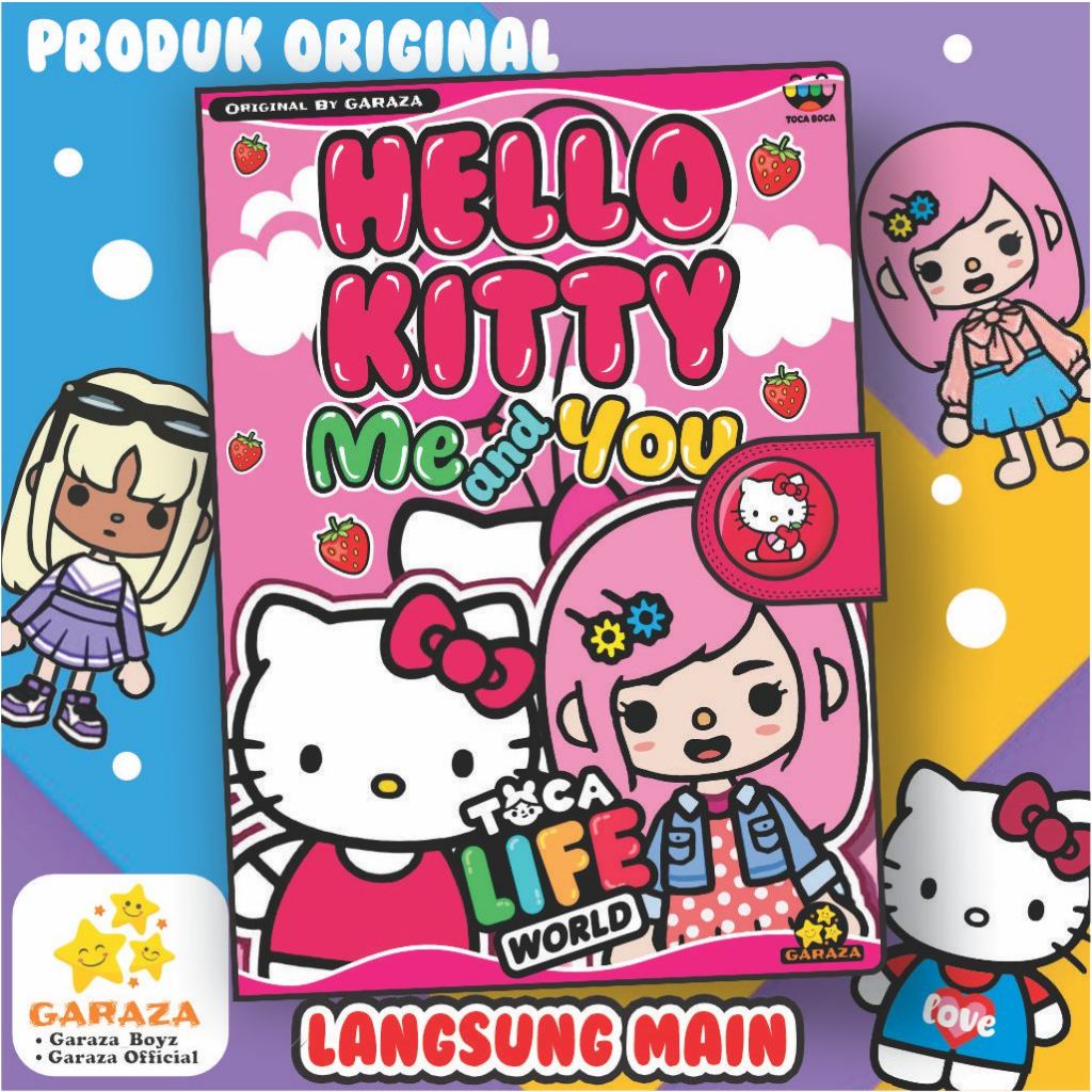 Paperdoll Hello K1tty & T0c@ B0c@ educational toy full of GLosy lamination | Shopee Malaysia