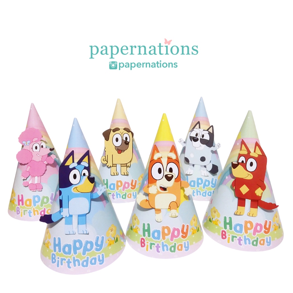 Bluey Party Hat / Bluey Party Hat / Bluey Birthday Hat / Bluey Cone Hat ...