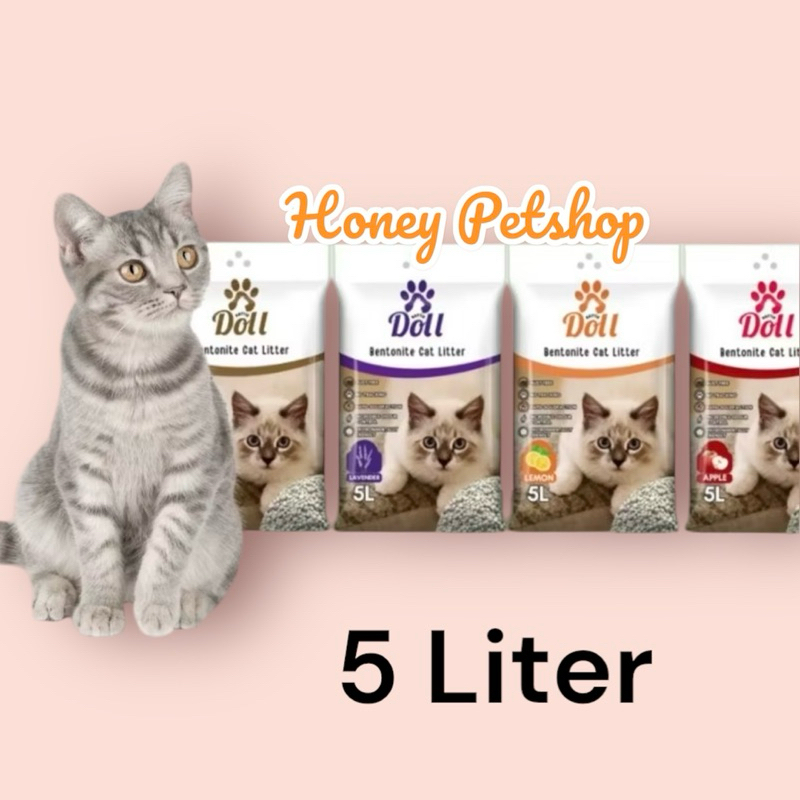 Kattie DOLL CAT SAND 5 LITER BENTONITE CAT LITTER | Shopee Malaysia